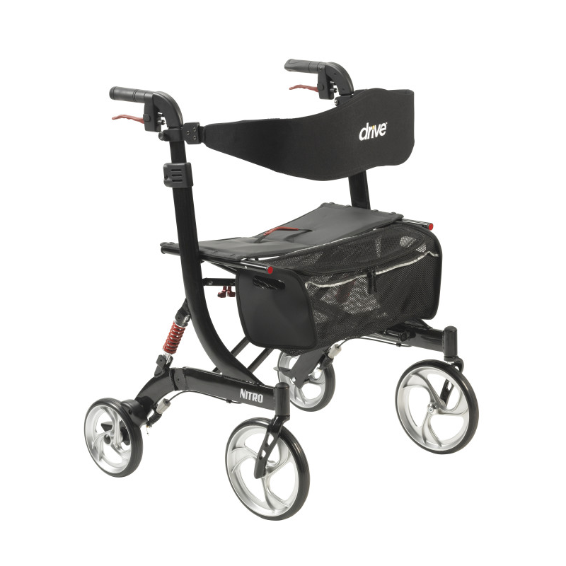 Drive Medical Nitro HD Rollator Walker 450 lb Capacity â€“ Heavy Duty ...