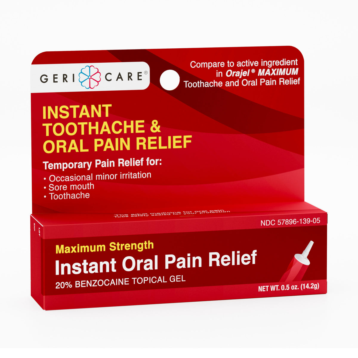 GeriCare Instant Toothache & Oral Pain Relief Gel â€“ Benzocaine 20% ...