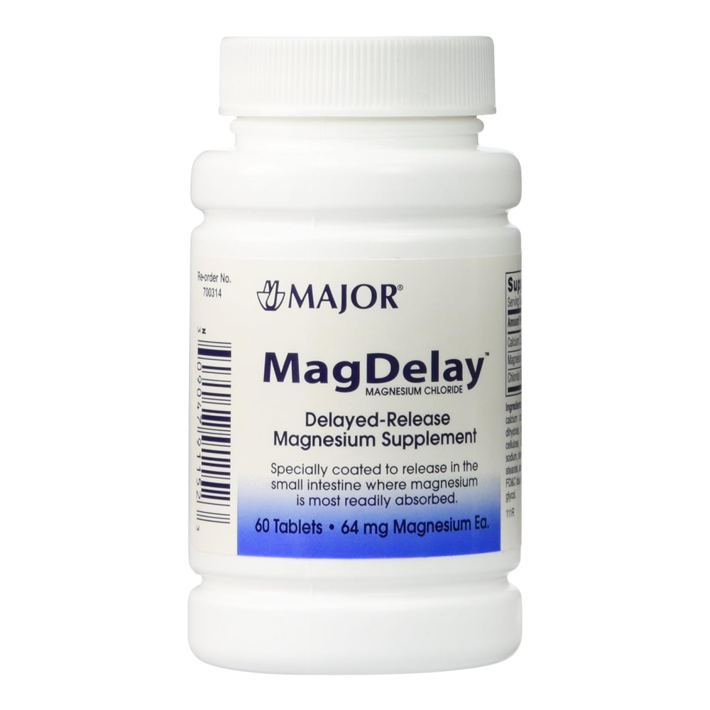 Major MagDelay Magnesium Chloride 64 mg - 60 Tablets — Riverside ...