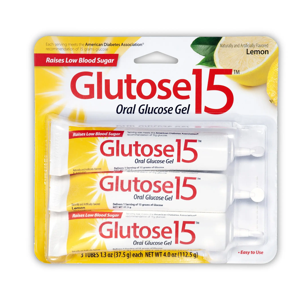 Glutose 15 Oral Glucose Gel – 3 Per Pack, Lemon Flavor — RMS PRODUCTS