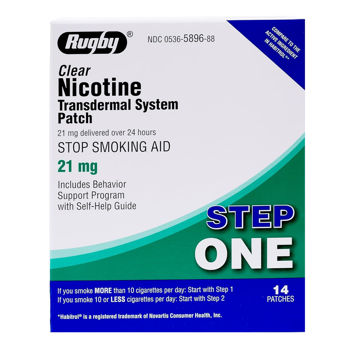 Rugby Clear Nicotine Transdermal System Patch 21 mg – Step 1 | 14 Patc — RMS PRODUCTS