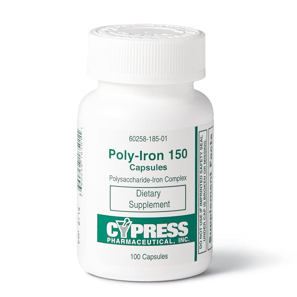 Cypress Poly-Iron 150 mg Capsules - 100 Tablets — RMS PRODUCTS