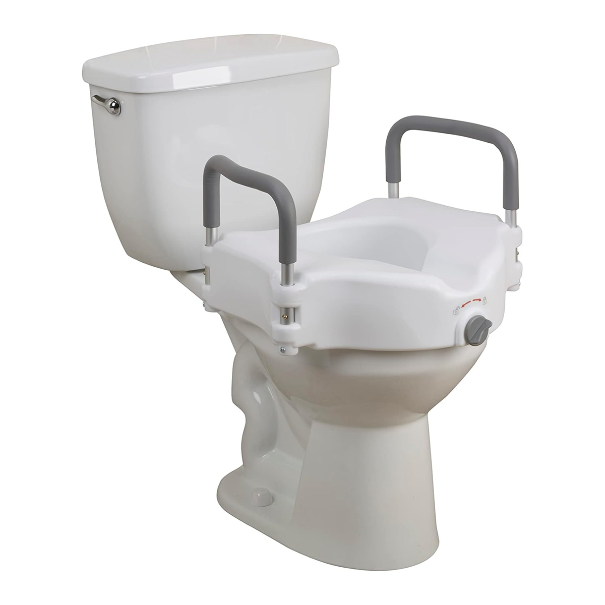 Drive Medical RTL12027RA 2-in-1 Raised Toilet Seat with Removable Padd ...
