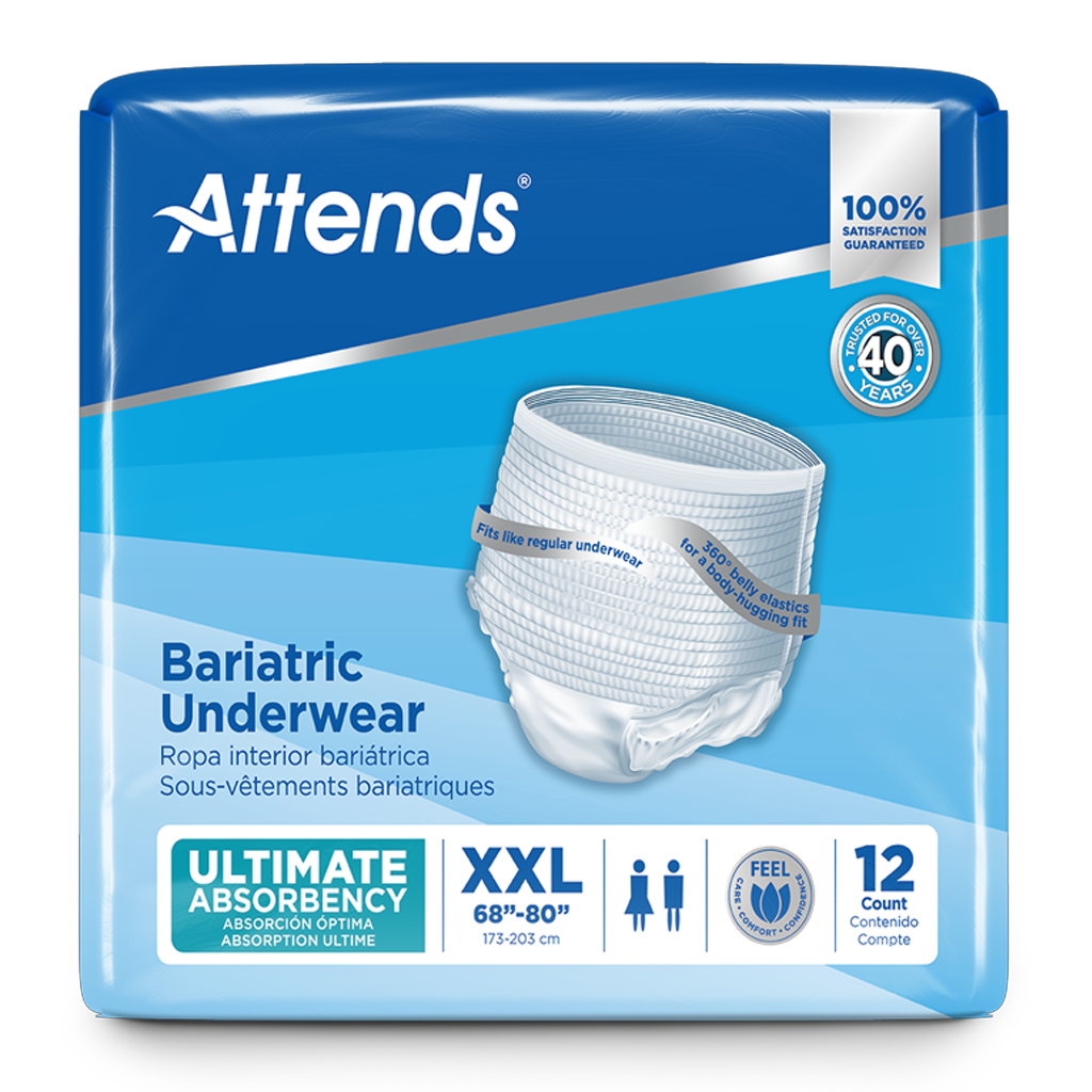 Attends Bariatric Adult Incontinence Pull-On Underwear Ultimate Absorb ...