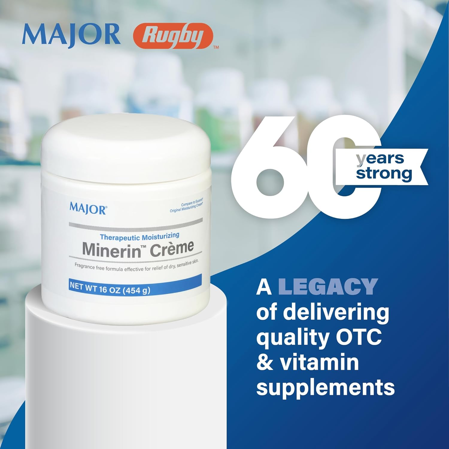 Major Therapeutic Moisturizing Minerin Cream – 16 oz | Intensive Relie ...