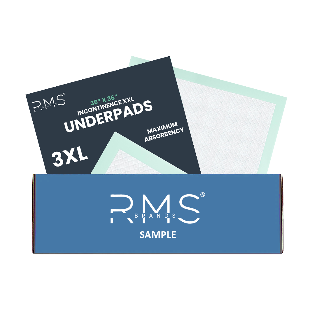 RMS BRANDS Heavy Incontinence Underpads – 2 Sample Pads | Hospital Gra ...